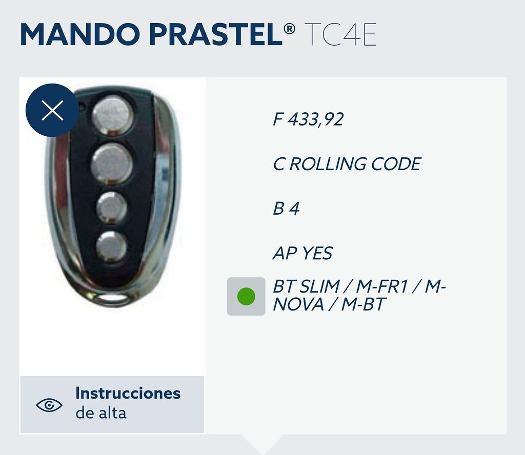 Prastel remotes - Sub-GHz - Flipper Forum